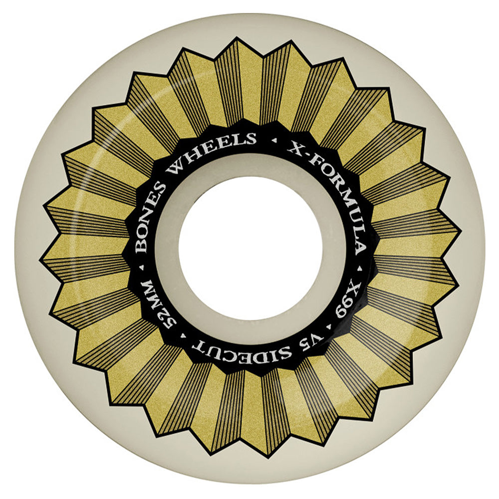 BONES X-FORMULA V5 SIDECUT 54MM 99A GOLD– Bluetile Skateboards