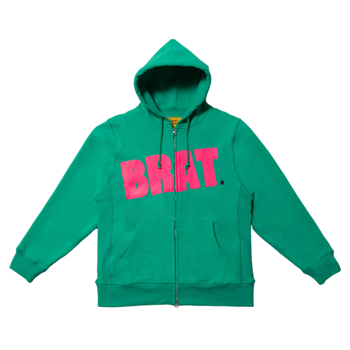 CARPET CO. BRAT LOGO ZIP HOODIE GREEN– Bluetile Skateboards