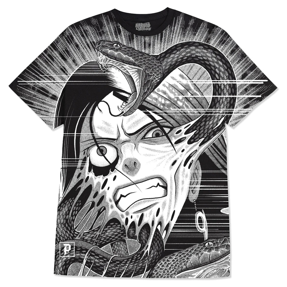 PRIMITIVE X NARUTO X PAUL JACKSON SNAKES TEE BLACK– Bluetile Skateboards