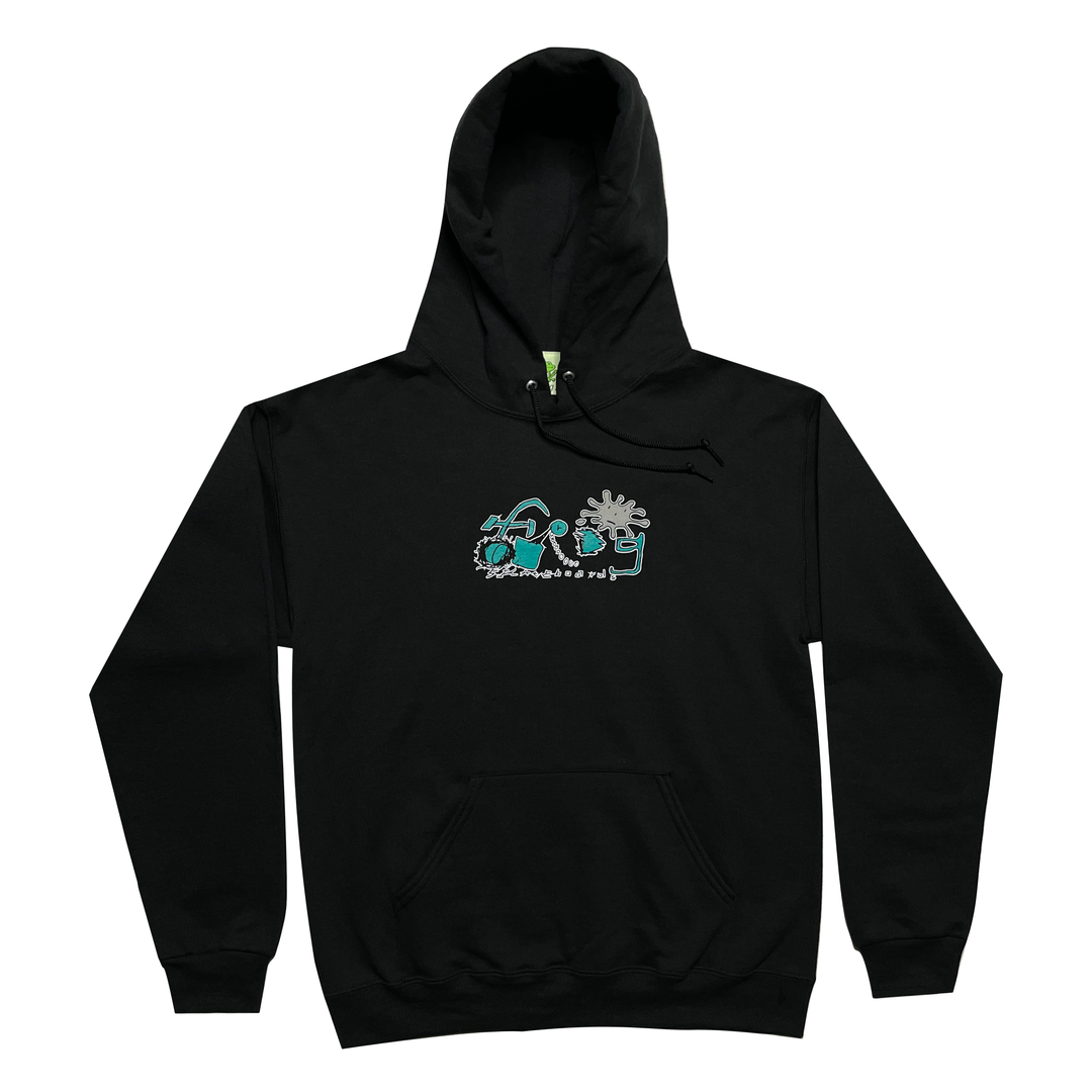 FROG SPLAT LOGO HOODIE BLACK– Bluetile Skateboards