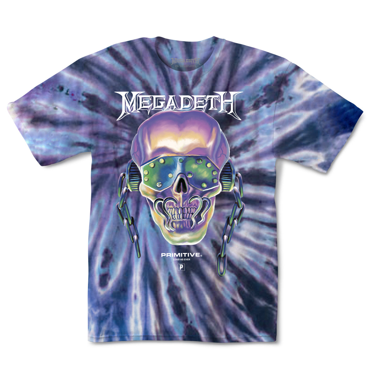 PRIMITIVE X MEGADETH RATTLEHEAD TIE DYE TEE– Bluetile Skateboards