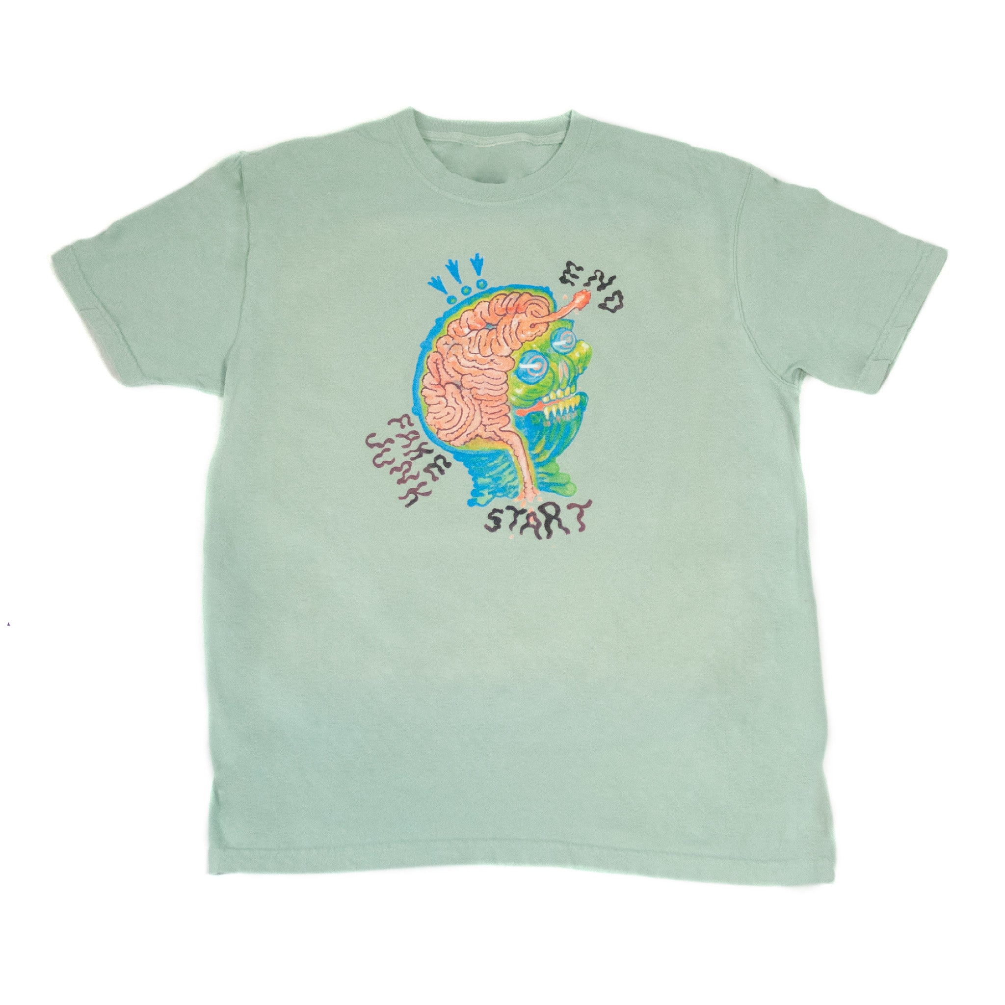 FAKE JUNK MAZE BRAIN T-SHIRT BAY GREEN– Bluetile Skateboards