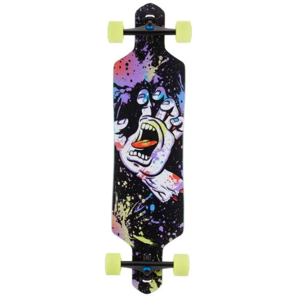 SANTA CRUZ HAND SPLATTER CRUZER DROP THRU– Bluetile Skateboards